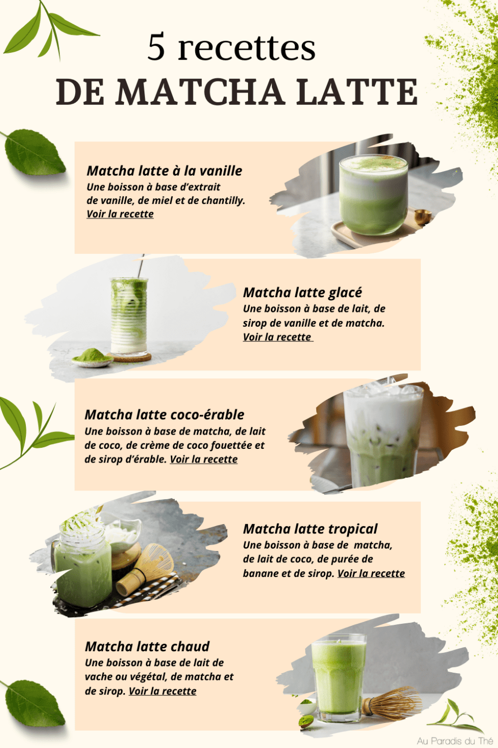 Matcha latte : nos 3 recettes secrètes - Au Paradis du Thé